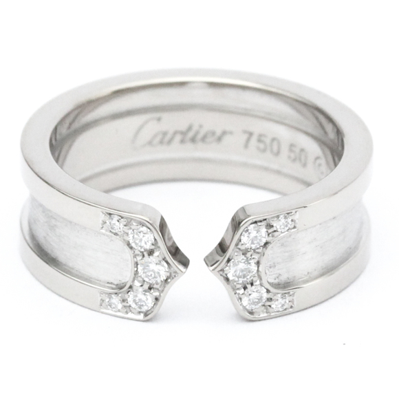 Cartier | Jewelry | Cartier C2 White Gold 8k Fashion Diamond Band Ring ...